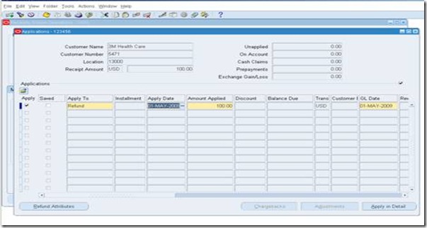 Oracle Applications: How to make manual Refund to Customers in R12